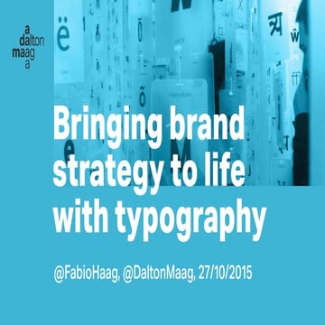 Bringing brand strategy to life with typography | PDF