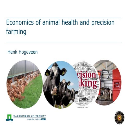 Animal health economics and precision farming | PPTX