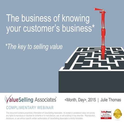 The business of knowing your customer's business - The key to selling ...