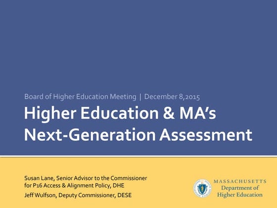 Massachusetts Early College Initiative | PPT