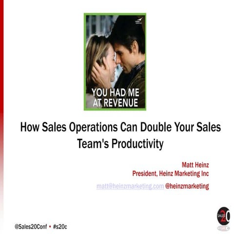 Sales 2.0: How Sales Operations Can Double Your Sales Team's ...