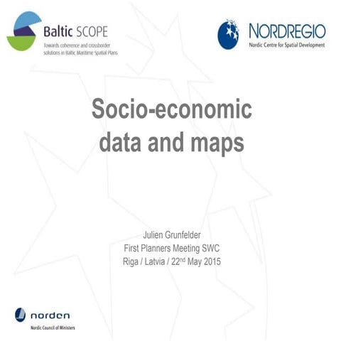 Socio-economic data and maps by NORDREGIO* | PPT