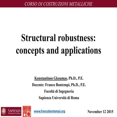 Structural robustness: concepts and applications. | PDF