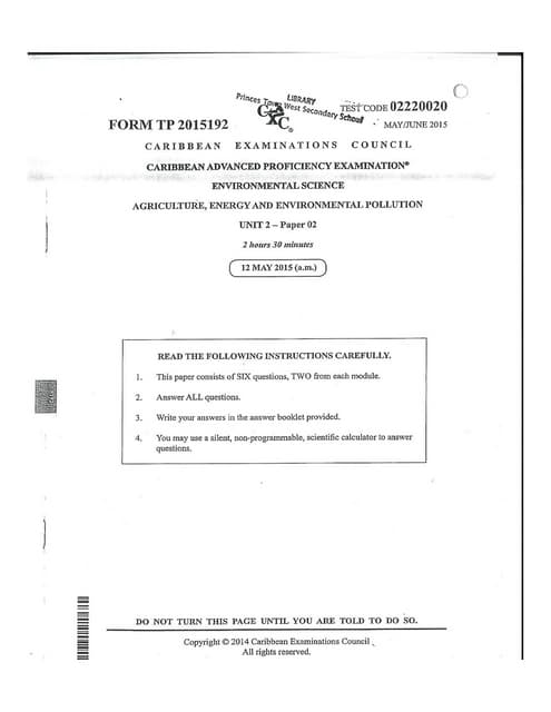 Information Technology CSEC~January 2019 P1 (1). Past Paper | PDF