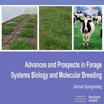 2015. German Spangenberg. Advances and prospects in forage systems ...
