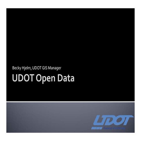 Utah Department of Transportation Open Data | PDF