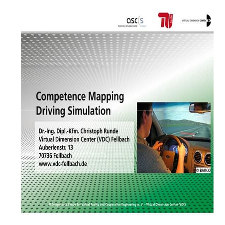 Competence Mapping Driving Simulation - Summary 2015 | PPT