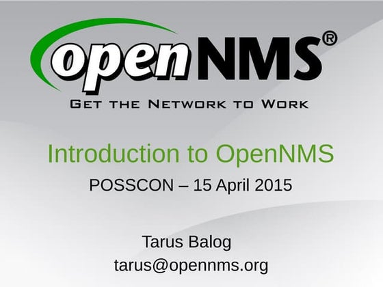 OpenNMS Reporting Cheat Sheet | PPT