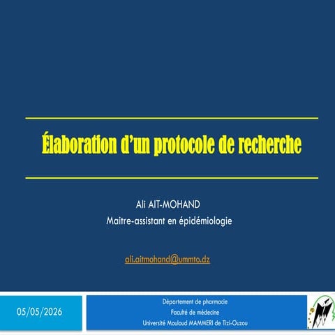 Protocole de recherche | PDF