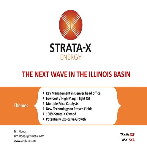 Strata-X Energy 2015 September- Good Oil Conference | PDF | Commodities ...