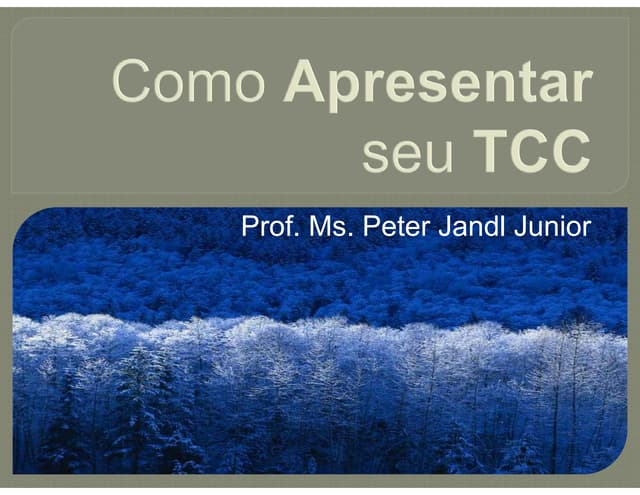 Dicas Apresentar TCC