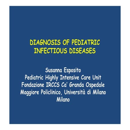 DIAGNOSIS OF PEDIATRIC INFECTIOUS DISEASES | PDF