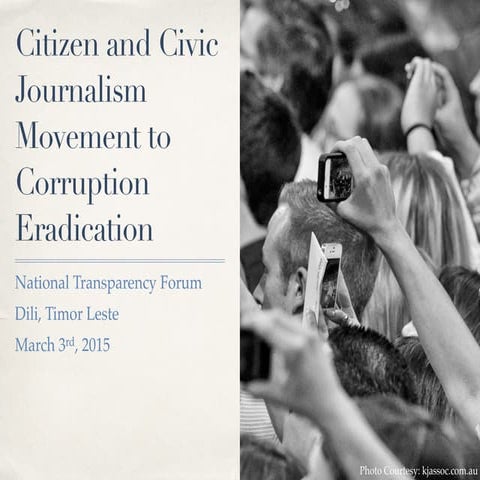 Citizen and Civic Journalism Movement to Corruption Eradication | PDF