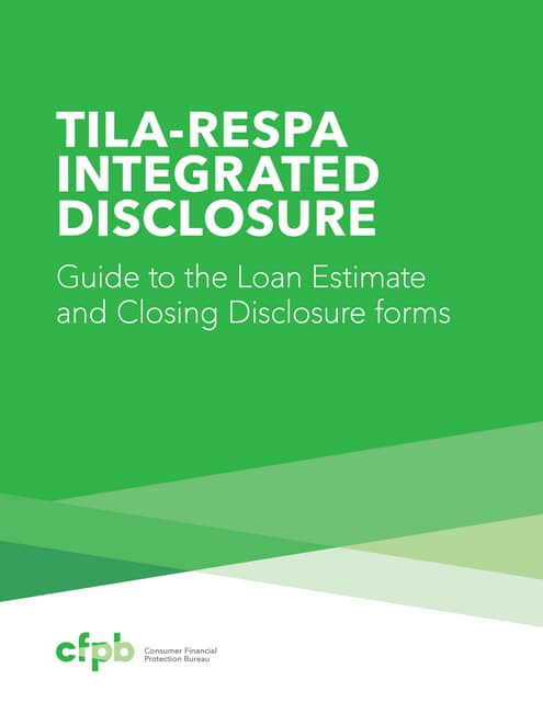 TILA RESPA Integration Disclosure Timeline Example | PDF