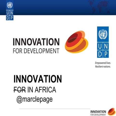 UNDP Innovation Facility Brochure | PDF