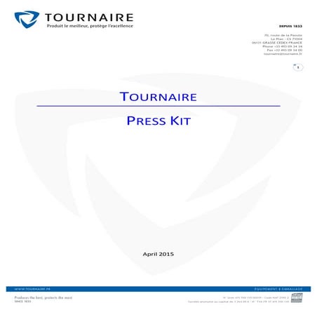 2015 04 tournaire uk-press_kit | PDF