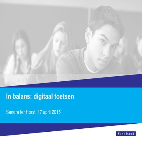 In balans: digitaal toetsen | PDF