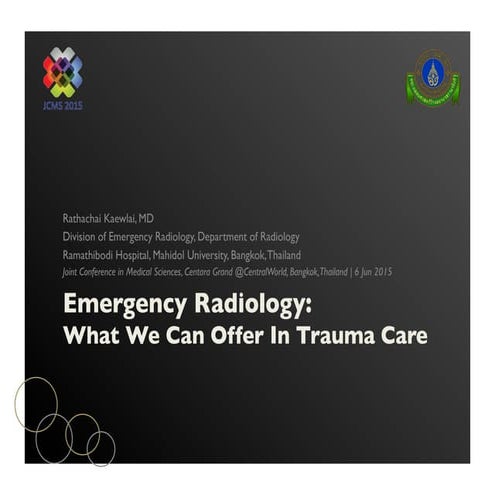 Trauma Imaging and Intervention: JCMS2015 | PDF