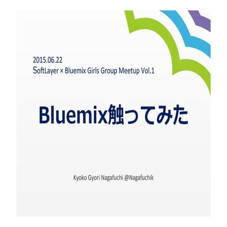 20150622 Bluemix触ってみた、からのー | PDF