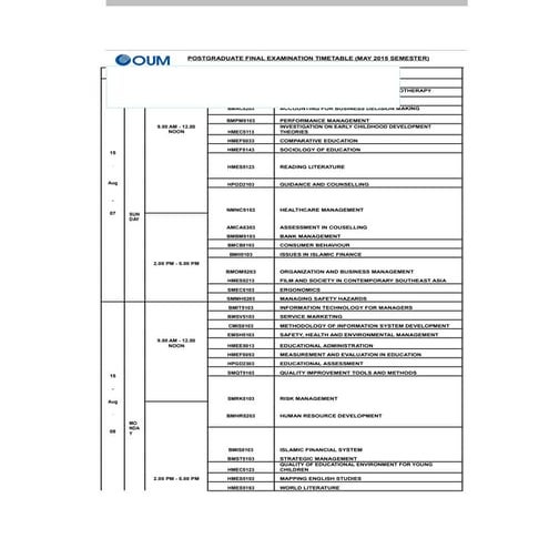 201506290524 may2015 timetable pg_v3 | PDF