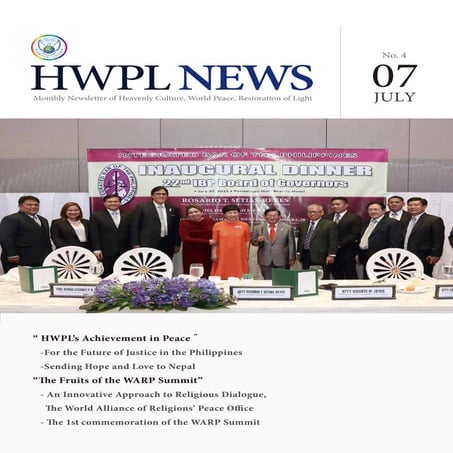 HWPL Newsletter 2016 February | PDF