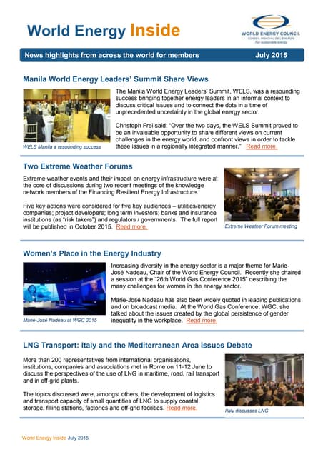 World Energy Inside - Agosto 2016 | PDF
