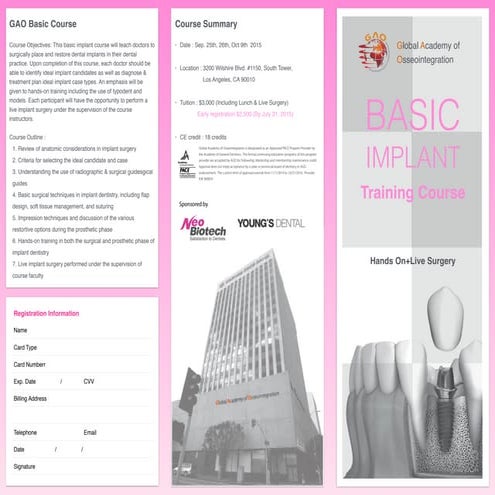 Hands-On Implant Course by Centric Education | PDF