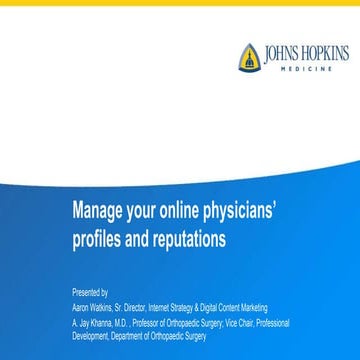 Physician Online Reputation Management | PPTX