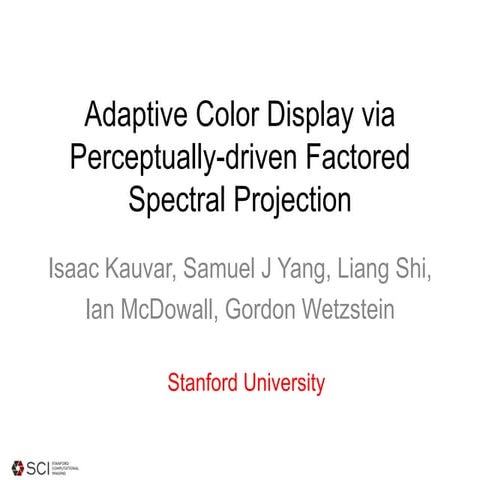 Adaptive Spectral Projection | PPT