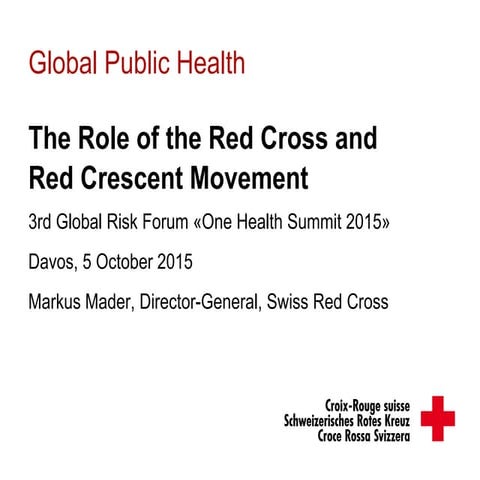 The Role Of The Red Cross and Red Crescent Movement Markus MADER | PPTX