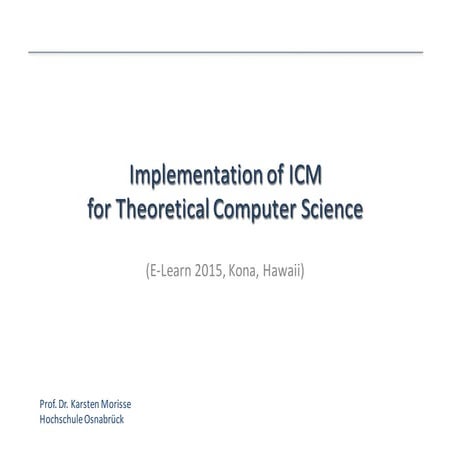 Implementation of Inverted Classroom Model for Theoretical Computer ...