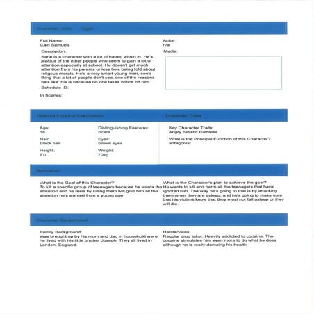 Character profile | PDF