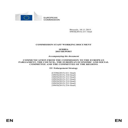 EU report Serbia 2015 | PDF