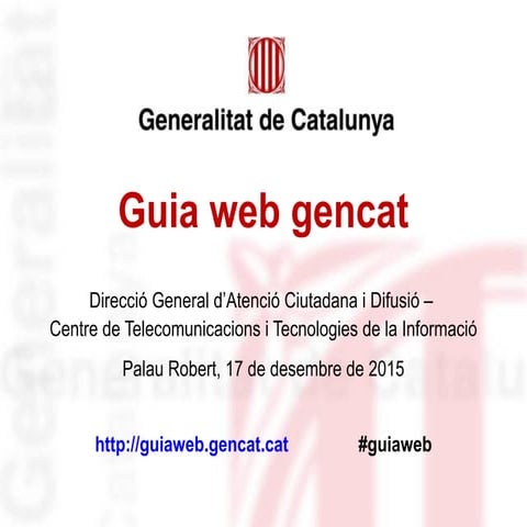 Presentació de la Guia Web gencat (completa) | PPT