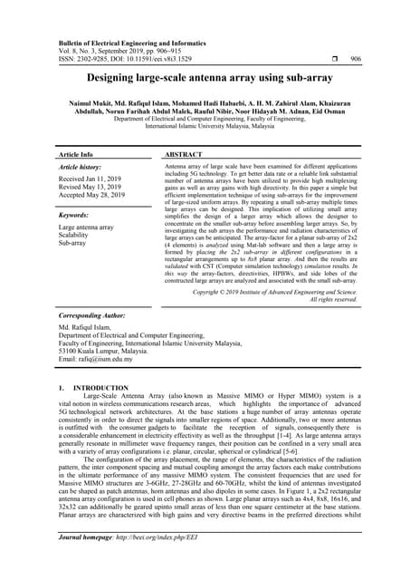 Designing Large Scale Antenna Array Using Sub Array Pdf 3562