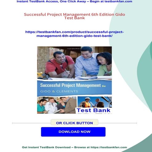 Successful Project Management 6th Edition Gido Test Bank | PDF