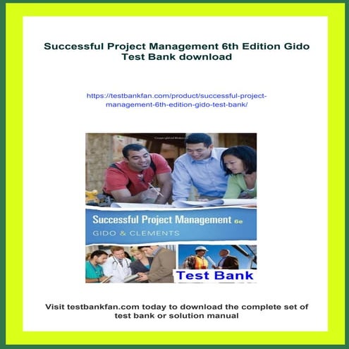 Successful Project Management 6th Edition Gido Test Bank | PDF