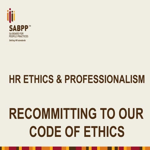RECOMMITTING TO OUR CODE OF ETHICS - 15 APRIL 2015 (Christine Botha) | PDF