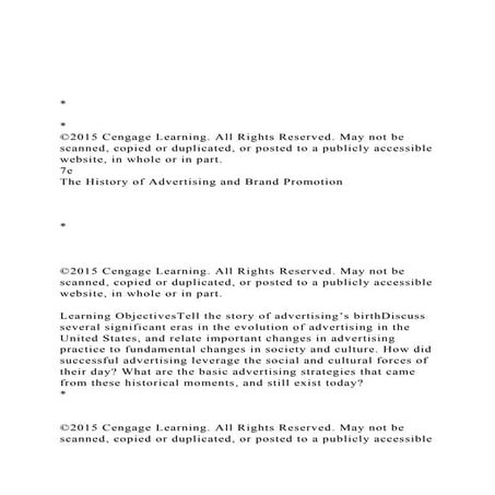 ©2015 Cengage Learning. All Rights Reserved. May not.docx | Advertising ...