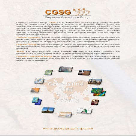 2015 cgsg capability statement | PDF | Commodities | Economy