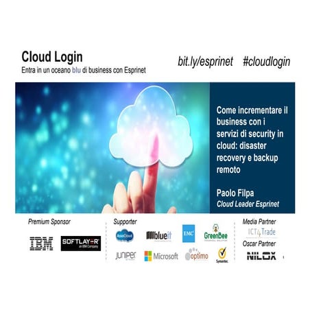 2015 CLOUD LOGIN - DR e BR | PPT