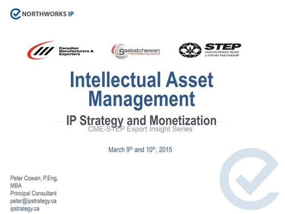 Commercialization of IPR – From Lawyerperspective Strategies and ...