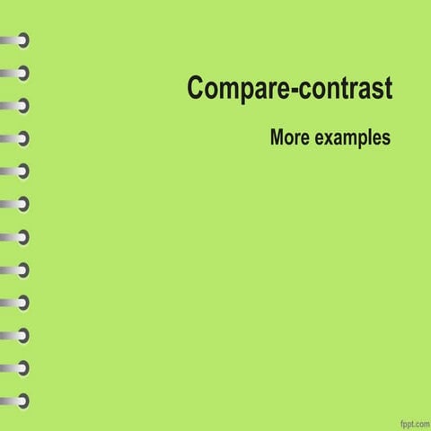 compare contrast paragraphs (2) | PPT