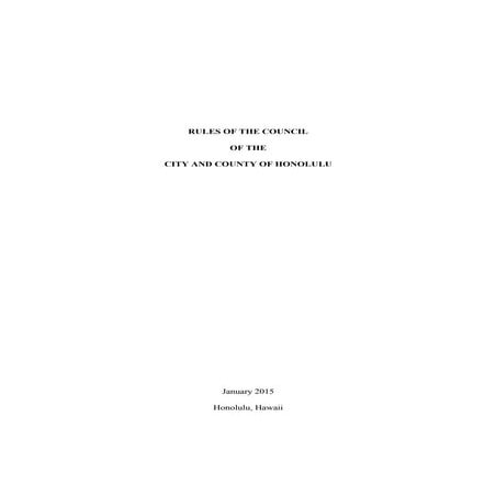 Council Rules 2015 | PDF