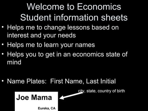 Economics Chapter 1 Assignments | PPT