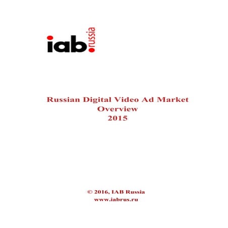 Russian Digital Video Ad market overview | PDF