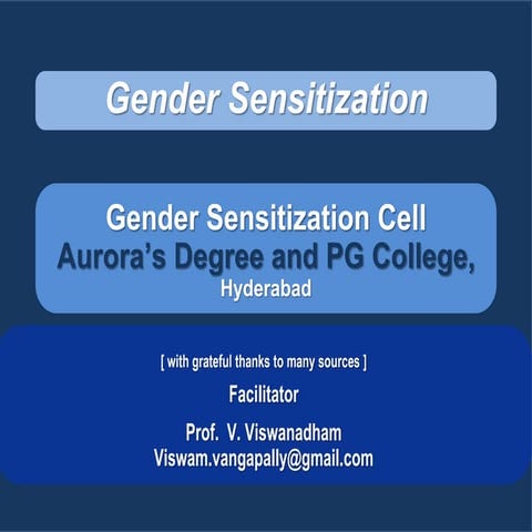 Gender, Sex and the Patriachry | PPT