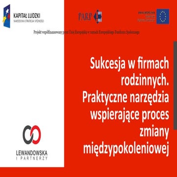 Kody Wartości - Sukcesja firmy rodzinnej | PDF
