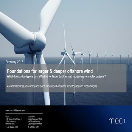 2015 Foundations for larger and deeper Offshore Wind | PDF