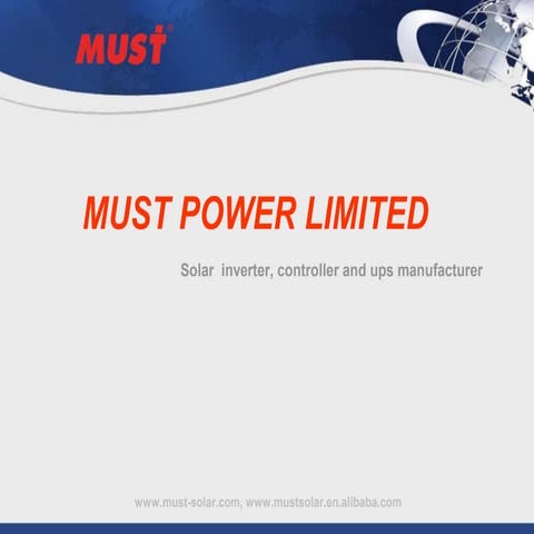 2016 must power limited company profile (www.must-solar.com) | PPT
